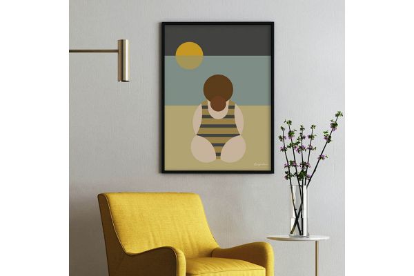 Badenymfe - solnedgang